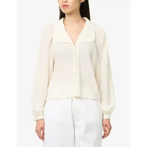 FRAME The Gala Collared Silk Shirt