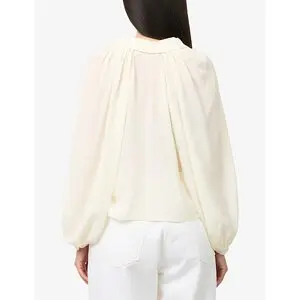 FRAME The Gala Collared Silk Shirt