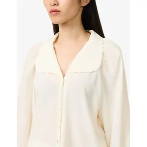 FRAME The Gala Collared Silk Shirt
