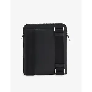 BOSS Logo-deed Leather Cross-body Bag