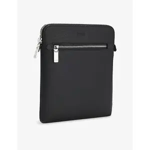 BOSS Logo-deed Leather Cross-body Bag