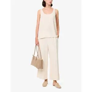 Theory The Scoop Crepe Woven Tank Top