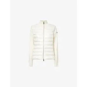 Moncler Hybrid Nylon-wool Down Cardigan