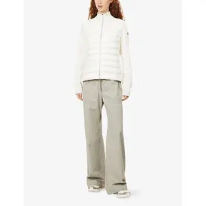 Moncler Hybrid Nylon-wool Down Cardigan