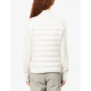 Moncler Hybrid Nylon-wool Down Cardigan