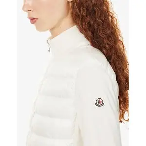 Moncler Hybrid Nylon-wool Down Cardigan