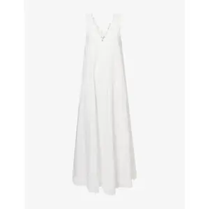 Dissh Annabel Lace-trim Cotton-blend Maxi Dress - White