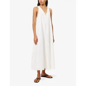 Dissh Annabel Lace-trim Cotton-blend Maxi Dress