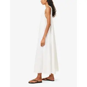 Dissh Annabel Lace-trim Cotton-blend Maxi Dress
