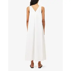 Dissh Annabel Lace-trim Cotton-blend Maxi Dress