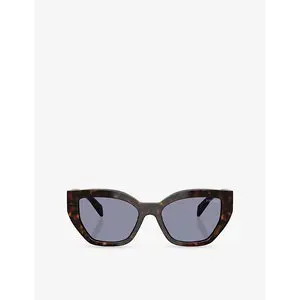 Prada Butterfly-frame Acetate Sunglasses - Brown