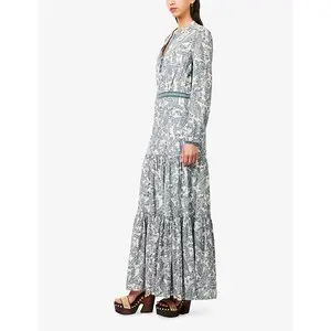 Veronica Beard Paisley-print Silk-blend Maxi Dress