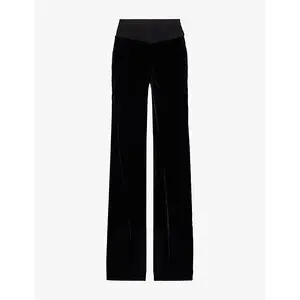 Rick Owens Velvet Wide-leg Trousers - Black
