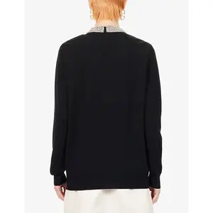 Valentino Garavani Embellished Virgin Wool Jumper