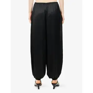 REFORMATION Balloon-leg Satin Trousers