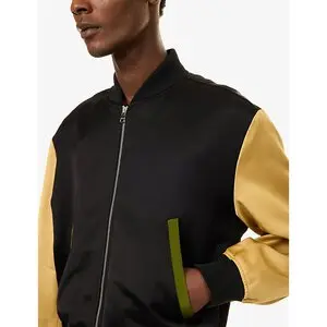 JW Anderson Color-block Silk And Satin Bomber Jacket