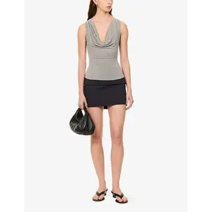 BELLE ANNA Stretch-jersey Top - Grey