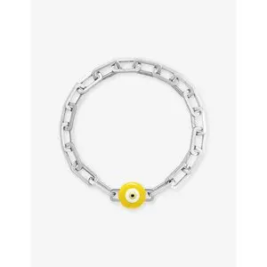 POUBEL Evil Eye Sterling Silver And Enamel Charm