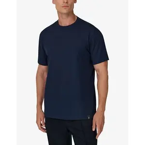 Boggi Milano Short-sleeved Branded-tab Stretch-cotton T-shirt