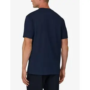 Boggi Milano Short-sleeved Branded-tab Stretch-cotton T-shirt