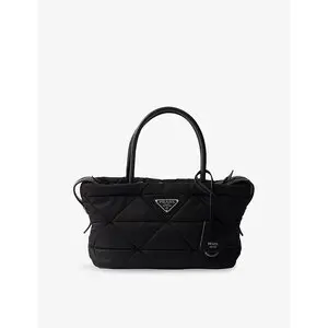 Prada Padded Re-nylon Medium Tote Bag - Black