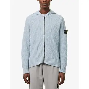 Stone Island Logo-patch Boucle Cotton-blend Hoodie