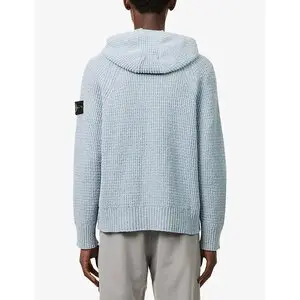 Stone Island Logo-patch Boucle Cotton-blend Hoodie