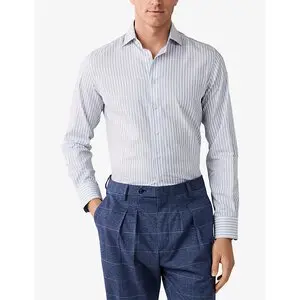 HACKETT Striped Tailored-fit Long-sleeve Cotton Shirt