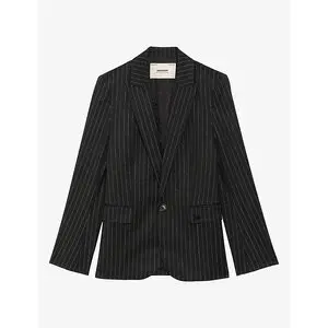 Zadig&Voltaire Valser Shimmer-stripe Single-breasted Blazer