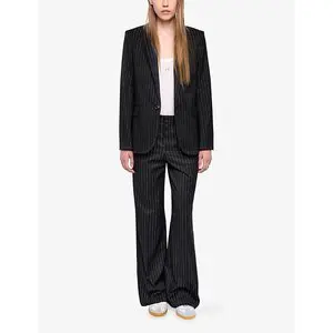 Zadig&Voltaire Valser Shimmer-stripe Single-breasted Blazer