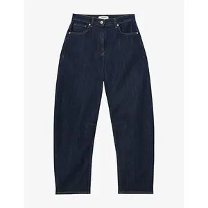 REISS Barrel-leg Denim Jeans - Dark Blue