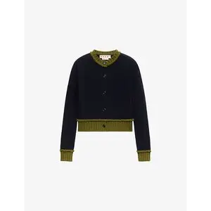 Marni Contrast-trim Wool-blend Cardigan - Bib84