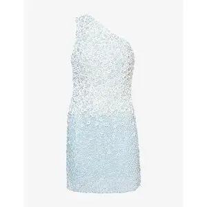 LA FUORI Sequinned One-shoulder Mini Dress
