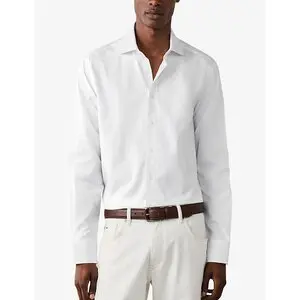 HACKETT Formal Tailored-fit Long-sleeve Cotton Shirt