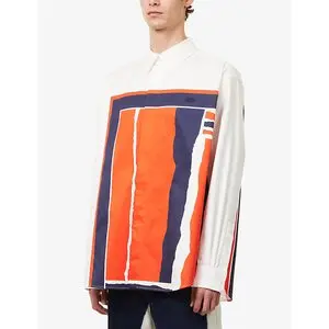 Loewe Graphic-print Pointed-collar Cotton Shirt