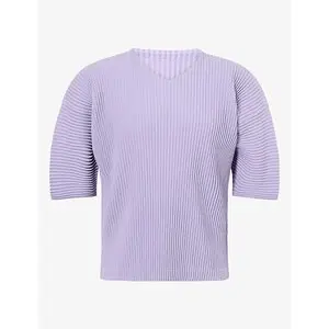Issey Miyake July Pleated Knitted T-shirt - 80-purple Hued