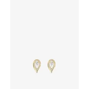 Messika Fiery Gold And 0.10ct Diamond Stud Earrings - Yellow