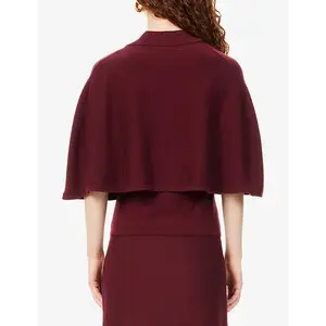 Simkhai Vinna Cape Wool Polo Top - Fig