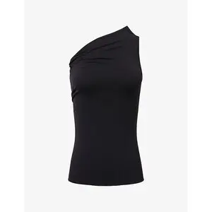 Rick Owens Asymmetric Stretch-jersey Tank Top - Black