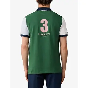 HACKETT Heritage Number-embroidered Short-sleeve Cotton Polo