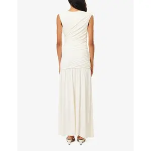 Dissh Lola Ruched Cotton-blend Maxi Dress