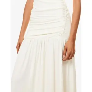 Dissh Lola Ruched Cotton-blend Maxi Dress
