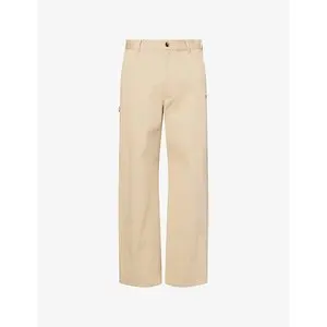 Loewe Cotton Twill Trousers With Embroidered Logo