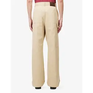 Loewe Cotton Twill Trousers With Embroidered Logo