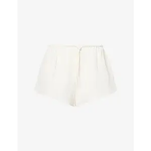 Dissh Casey Crinkle Cotton-blend Shorts - Ivory
