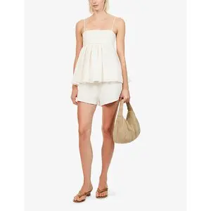 Dissh Casey Crinkle Cotton-blend Shorts