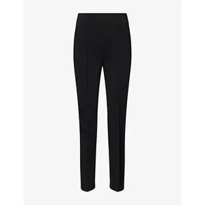 ROHE FRAMES Pintuck-pleat Cigarette-leg Woven Trousers - Black