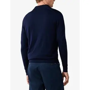 HACKETT Half-zip Regular-fit Merino-wool Jumper