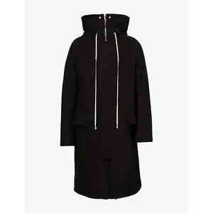 Rick Owens Longline Hooded Cotton Parka - Black