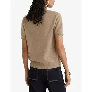 REISS Stevie Cashmere T-shirt - Neutral